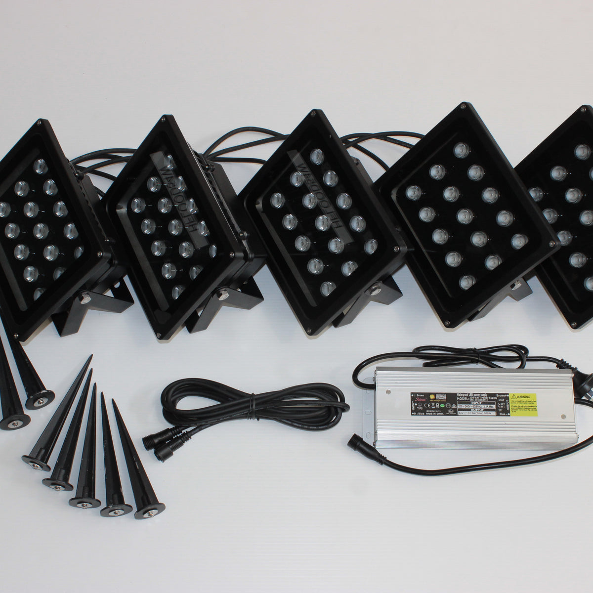 24v 7 Coloured 5 Flood Light Outdoor Commercial Kit – Decorative ...